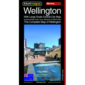 Wellington - With Large Scale Central City Map - Includes Kapiti Coast ...