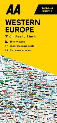 Western Europe - AA Road Map - Bruce McKenzie Booksellers